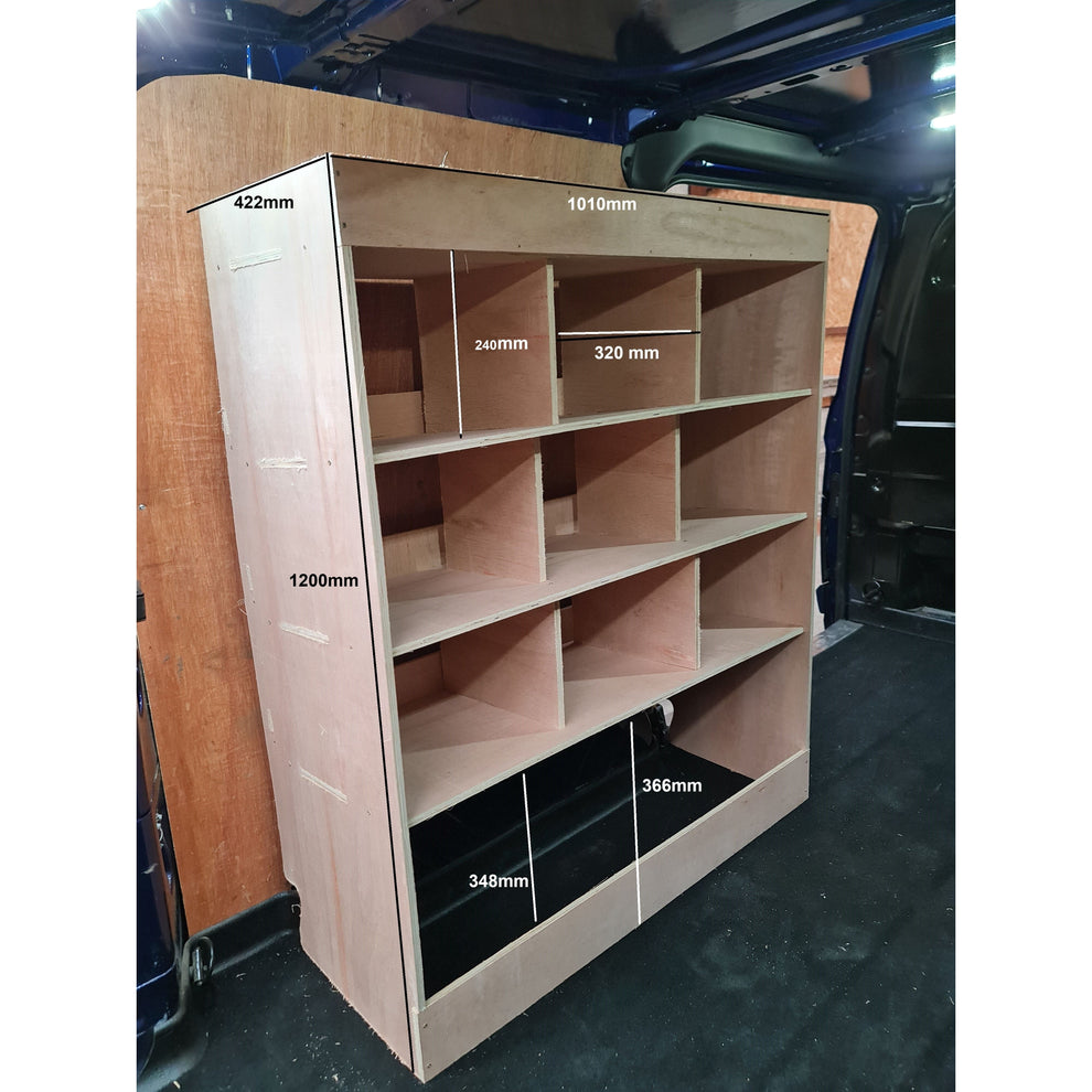 VAN RACKING FORD TRANSIT CUSTOM Euro Stacking Container SUPER WIDE ...