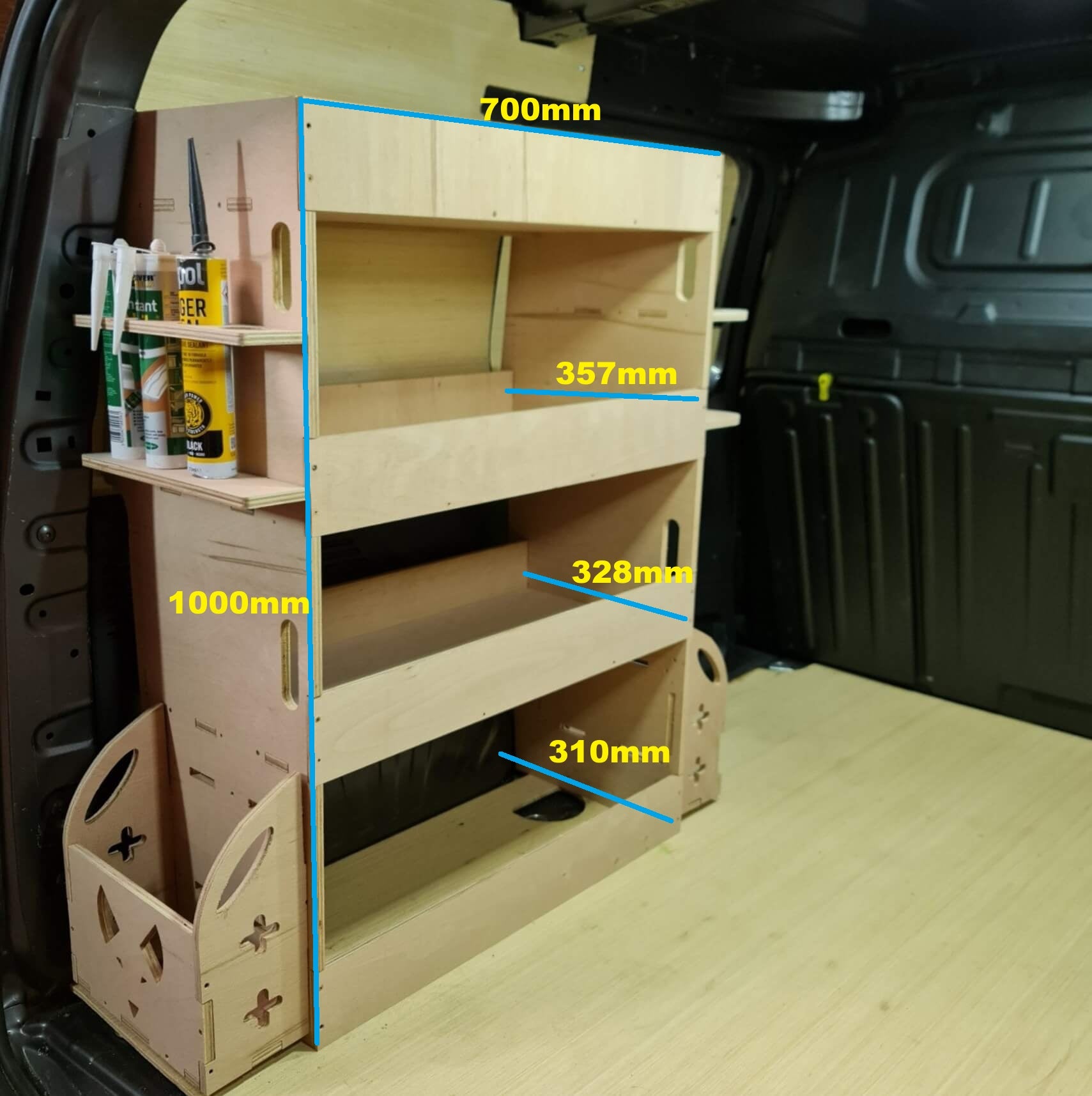 Citroen Berlingo Single Racking Max Capacity Kit NR5 | Van Shelves